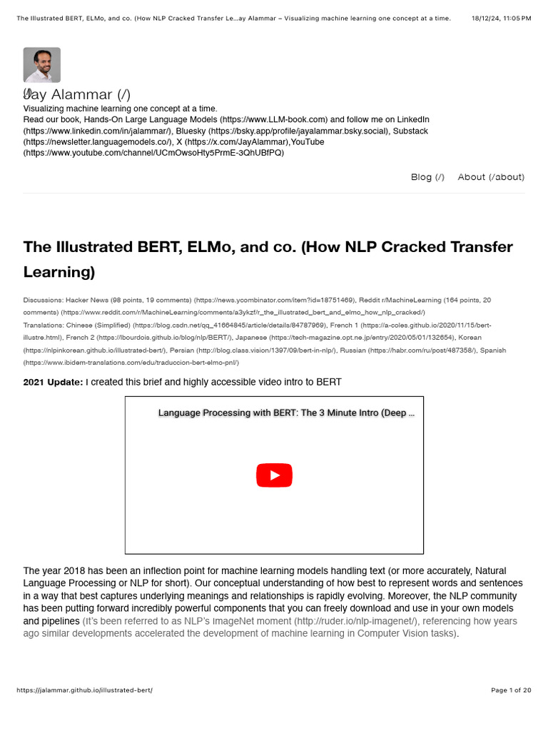 The Illustrated BERT, ELMo, and Co. (How NLP Cracked Transfer Learning) - Jay Alammar ...