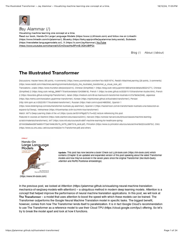 The Illustrated Transformer - Jay Alammar - Visualizing Machine Learning One Concept at A Time ...
