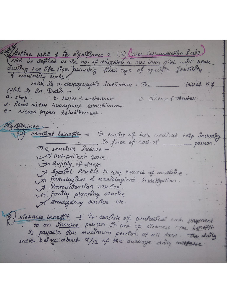 Net Reproductive Rate (NRR) | PDF