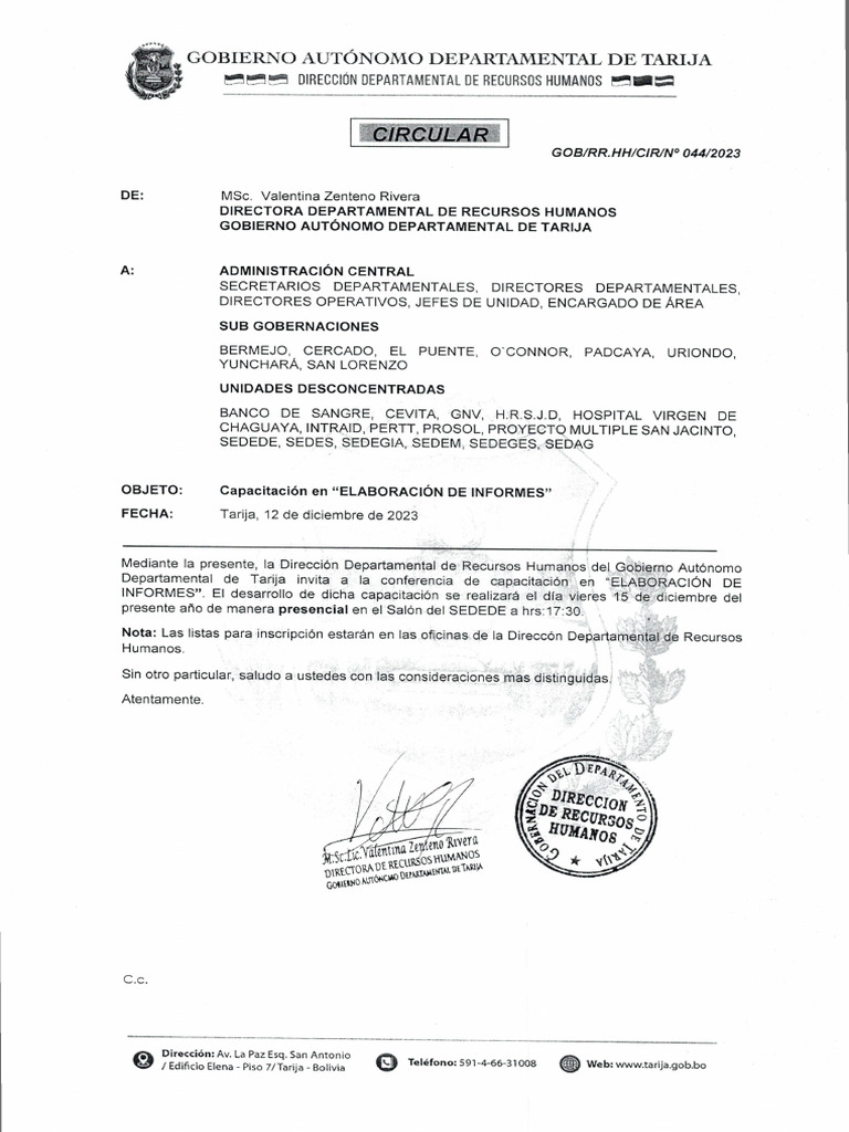 Circular 044 | PDF