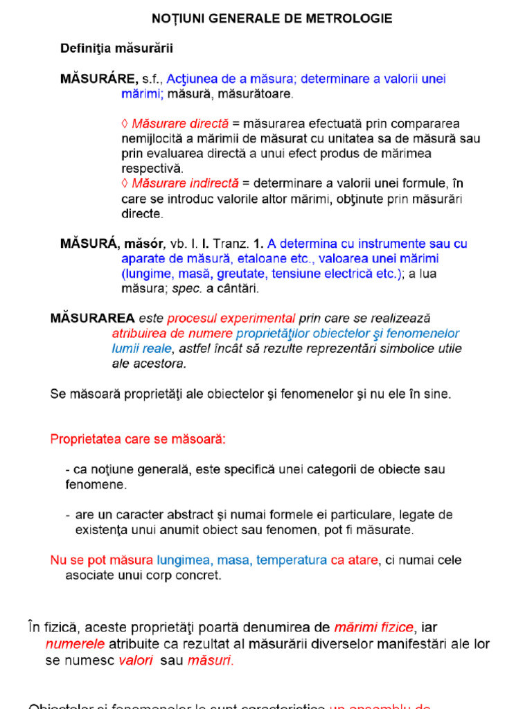 L.4. Notiuni Metrologice Generale. Sistemul SI | PDF