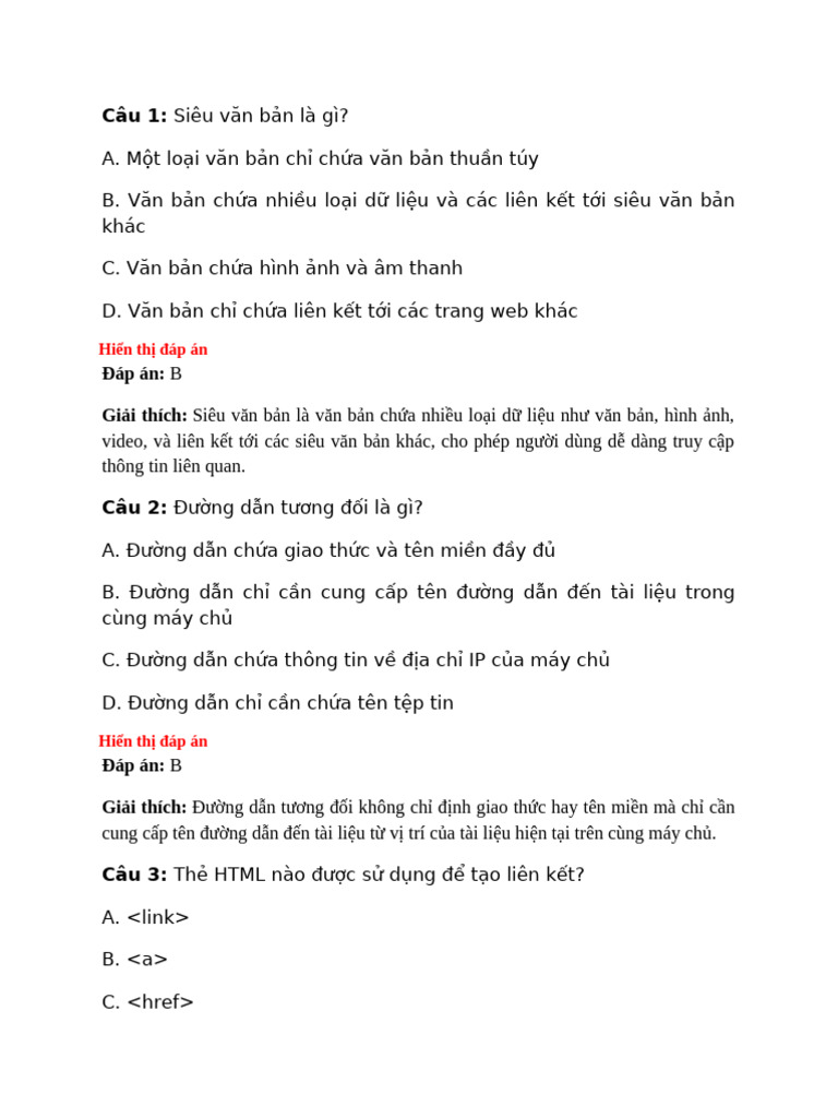 TN - B10 Tao Lien Ket | PDF