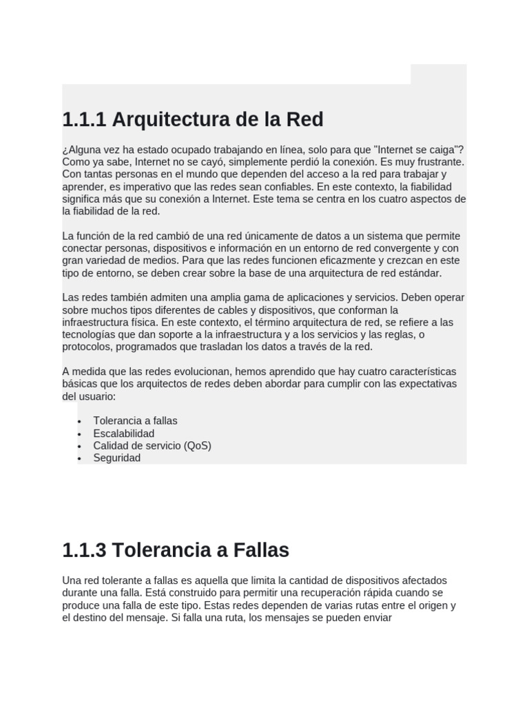 Fundamentos de Redes Confiables | PDF | Red de computadoras | Calidad ...
