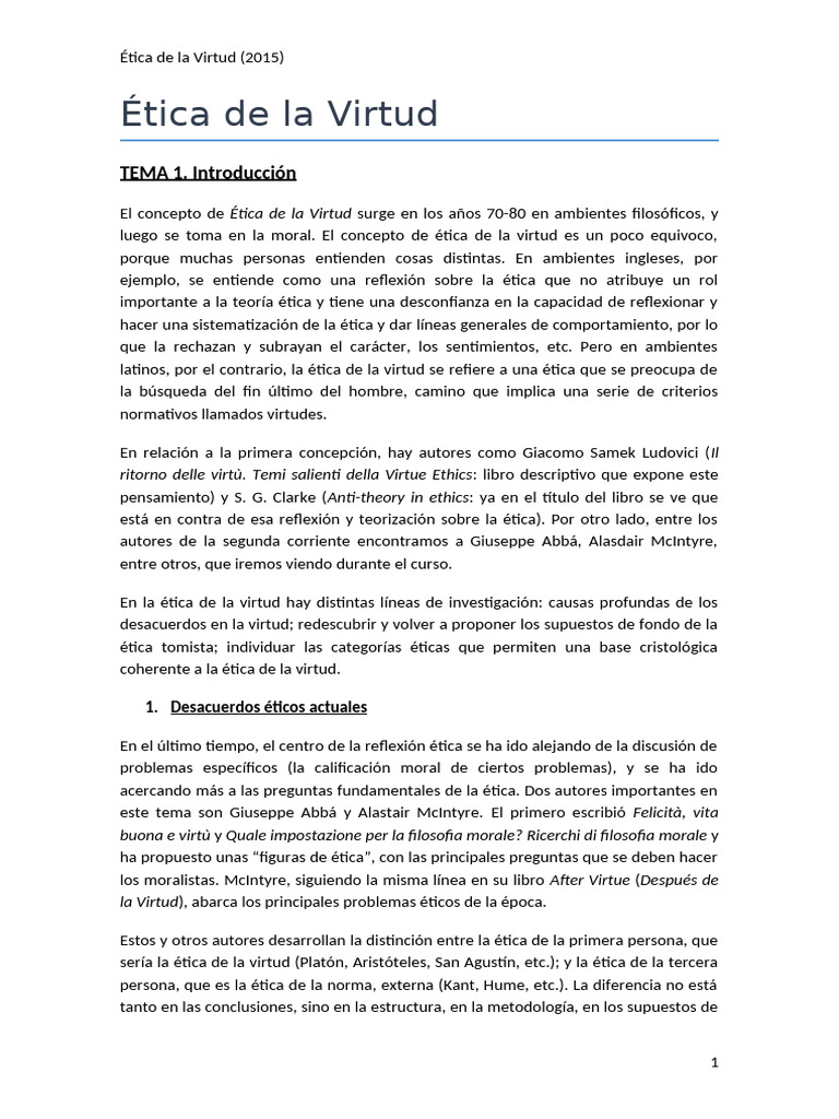 Etica de La Virtud 2.0 | PDF | Placer | Felicidad