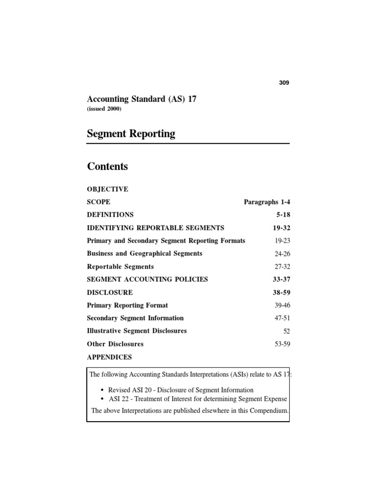 AS 17: Segment Reporting Guidelines | PDF