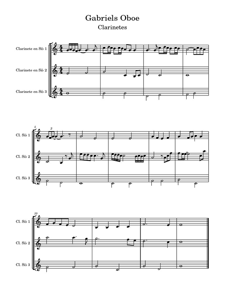 Gabriels Oboe Trio | PDF