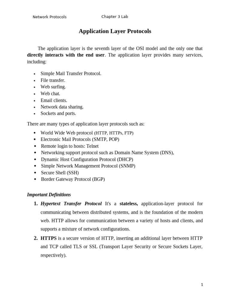 Application Layer Protocols | PDF | File Transfer Protocol | Transport Layer Security