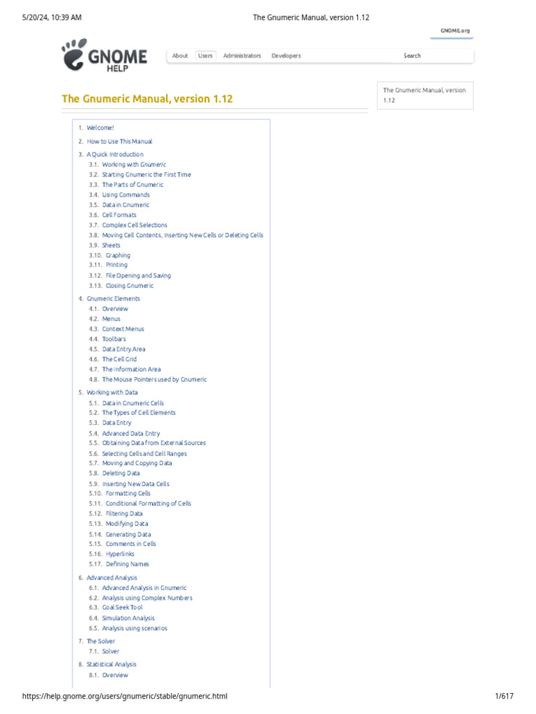 Gnumeric Spreadsheet Features Overview | PDF | Spreadsheet | Desktop ...
