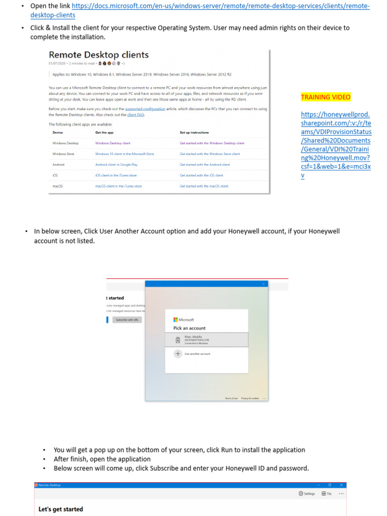 VDI Connection Steps | PDF | Login | Qr Code