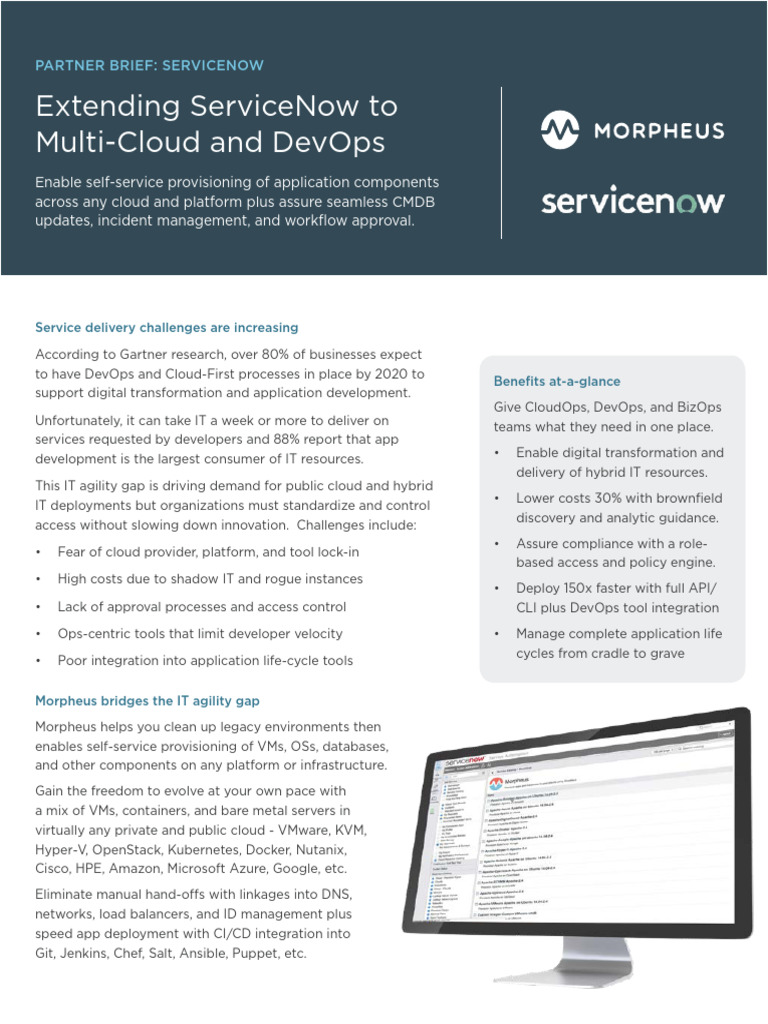 Hybrid Cloud Management ServiceNow Morpheus CMP | PDF | Cloud Computing ...