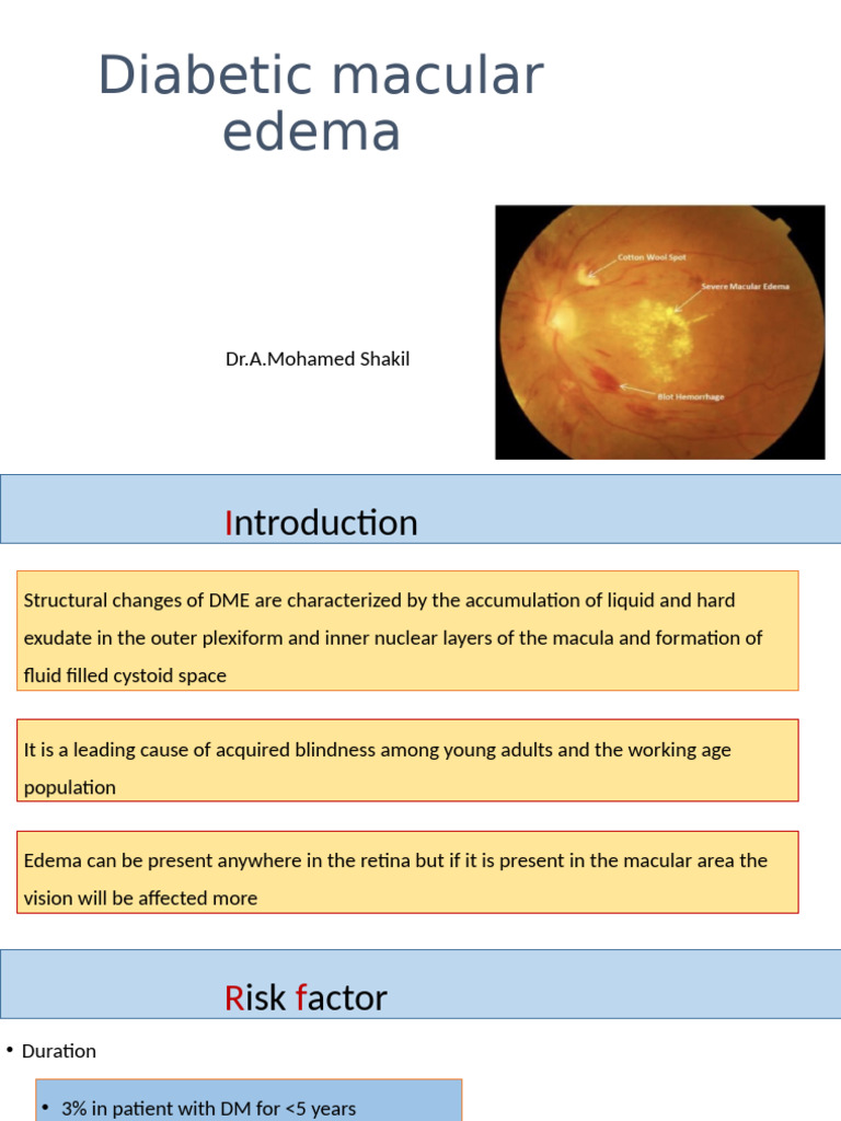 Diabetic Macular Edema | PDF | Vascular Endothelial Growth Factor | Retina