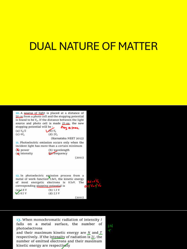 Dual Nature of Matter Sol | PDF