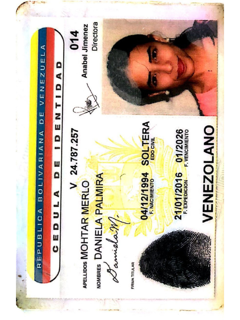 Cedula Daniela | PDF