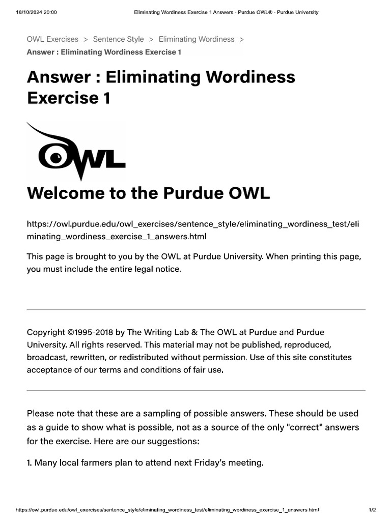 answer wordiness task | PDF