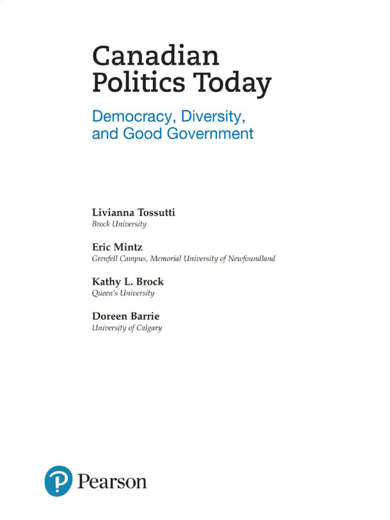 Unit3Ca-Canadian Politics Today - Democracy, Diversity, and Good ...