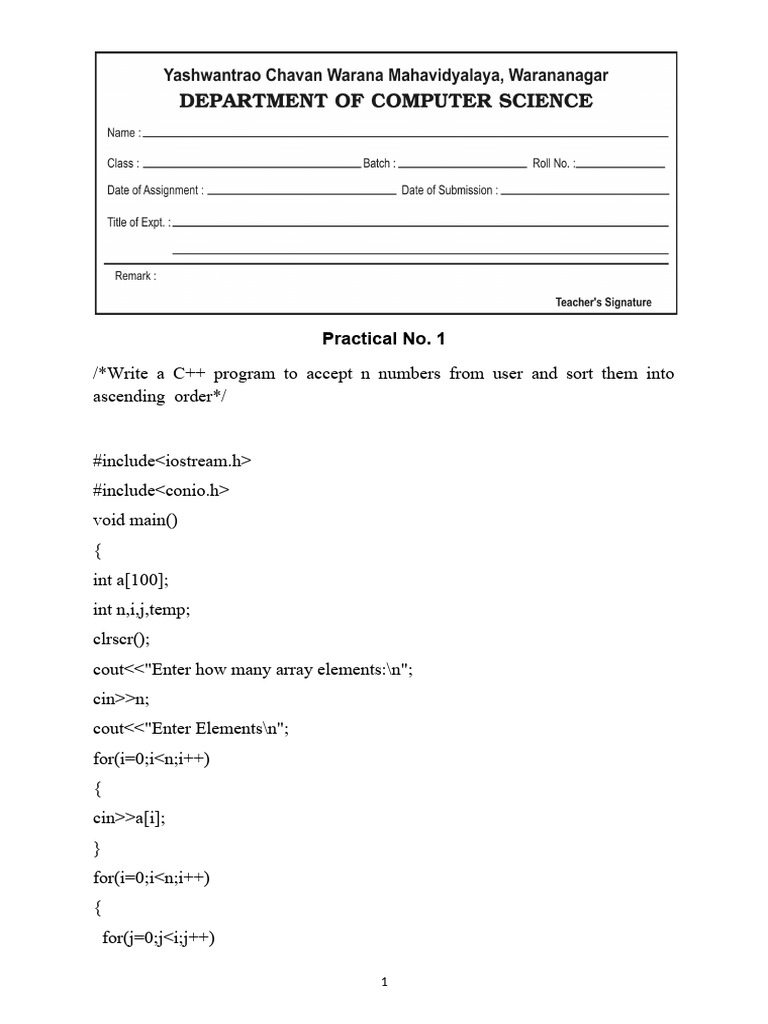 Practical No. 1 | PDF