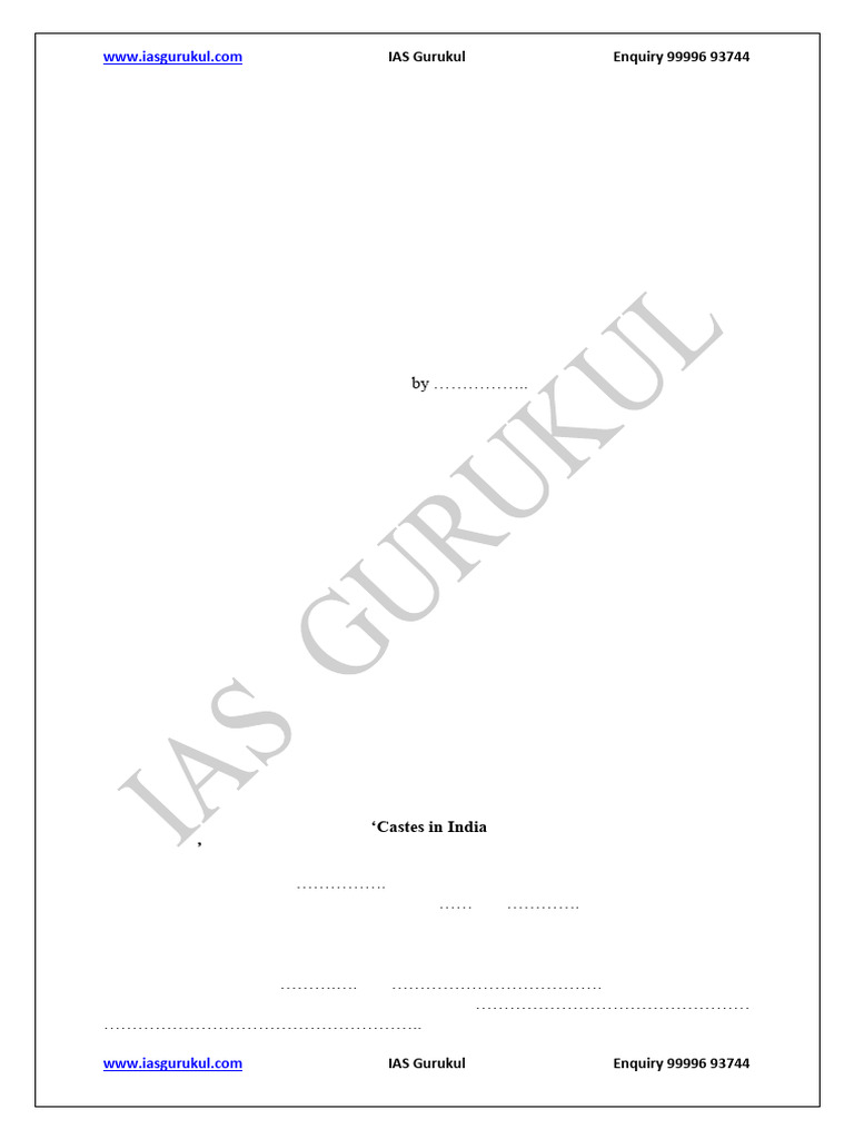 Handout Dalit Movement | PDF | Dalit | Caste