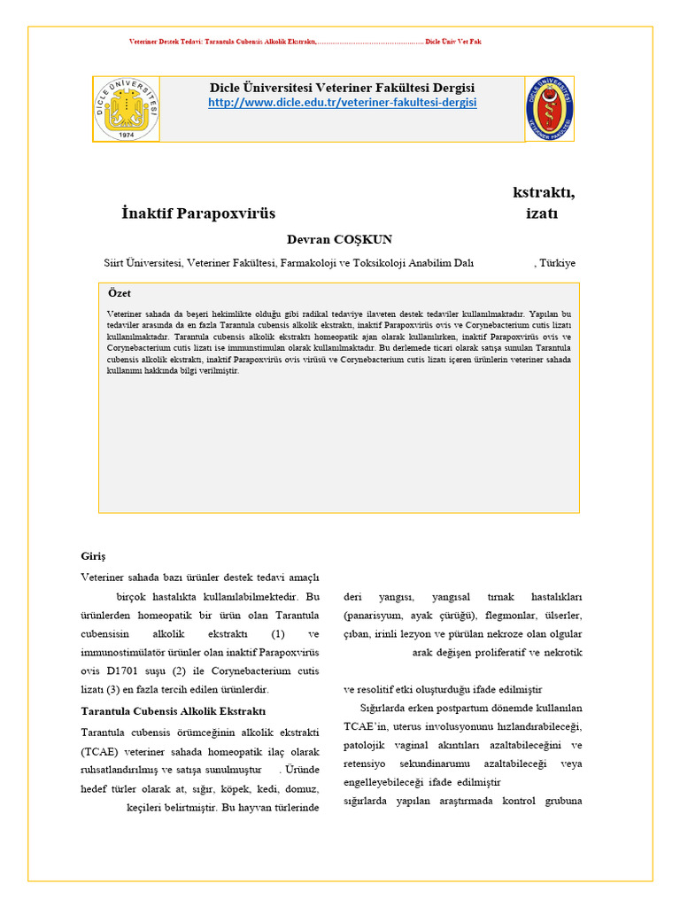 Veteriner Destek Tedavi_ Tarantula Cubensis Alkolik Ekstrakt ...