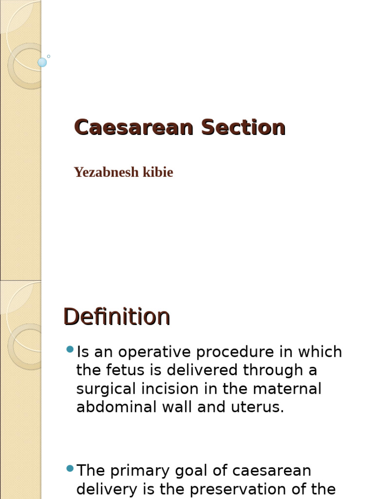 CS | PDF | Childbirth | Caesarean Section