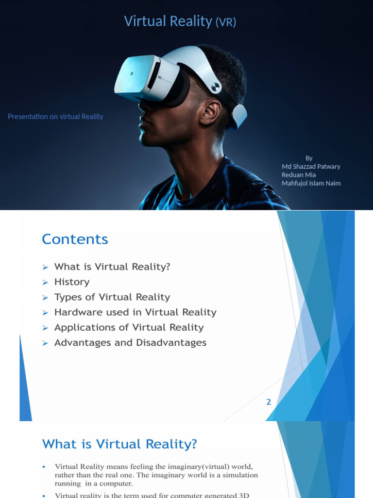 Presentation On Virtual Reality | PDF