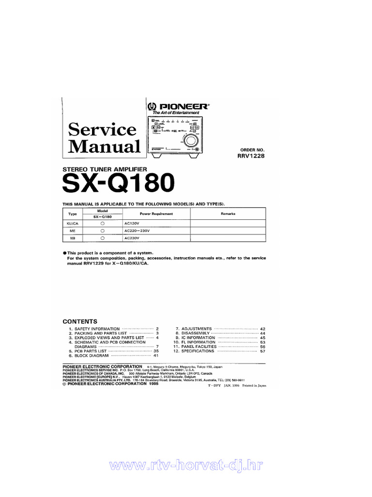 pioneer_sx-q180_tuner_amplifier_service_manual | PDF