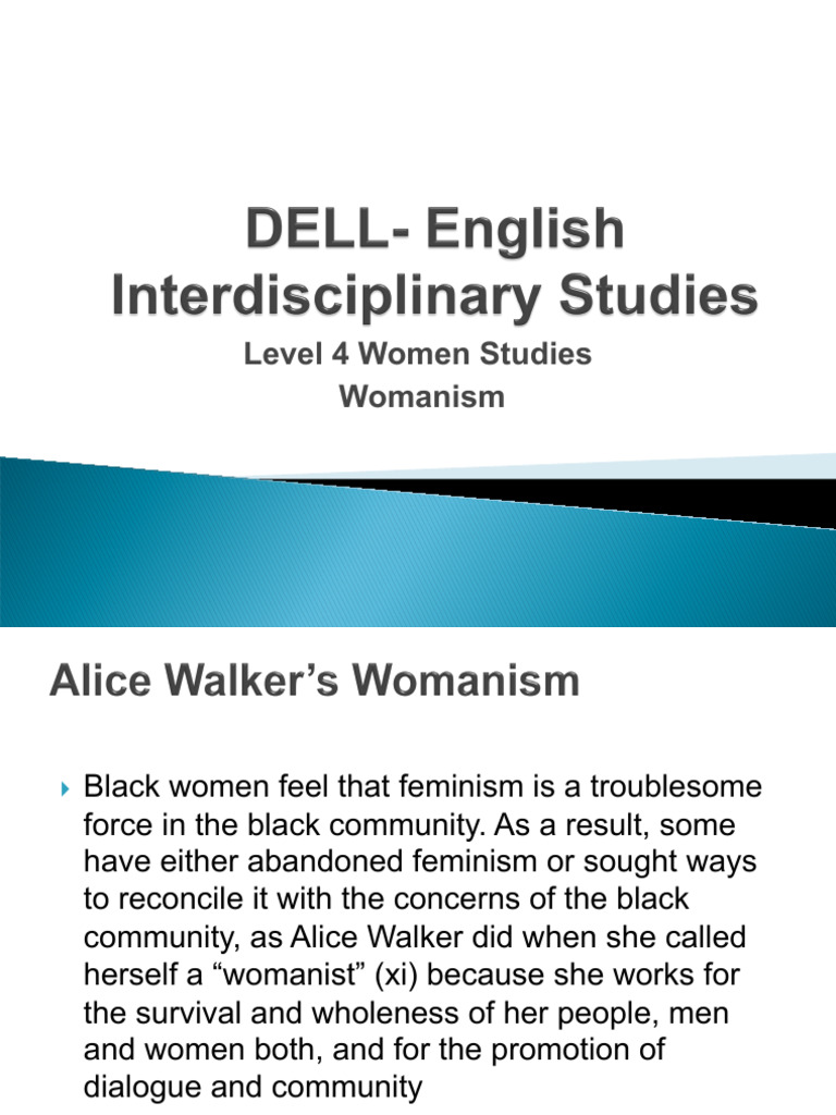 2025 WOmen studies womanism _241106_160043 | PDF | Critical Theory ...