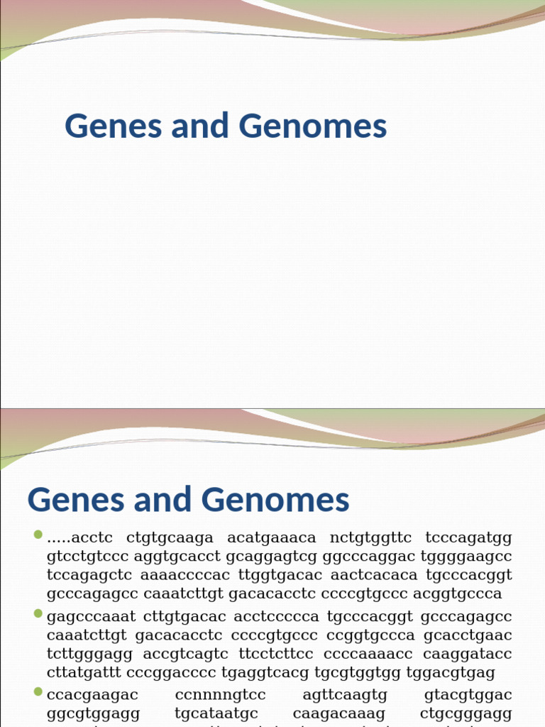 Lecture 2.Genes and Genomes | PDF | Dna Sequencing | Biotechnology
