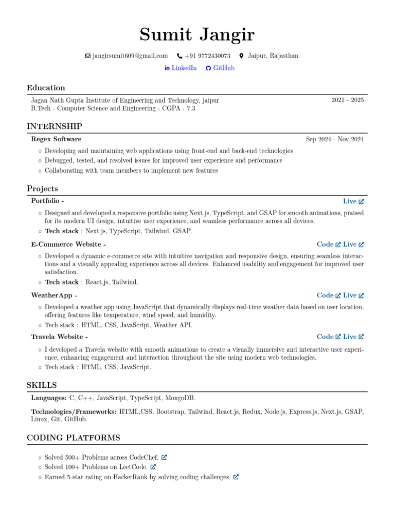 Sumit_jangirResume | PDF | Java Script | Computing Sumit_jangirResume | PDF | Java Script | Computing