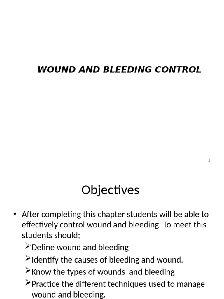 3) wound and bleeding managment | PDF | Bleeding | Wound