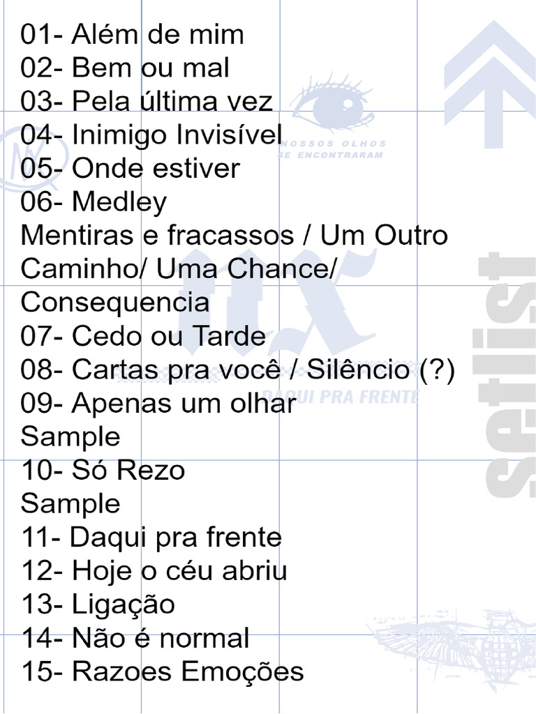Setlist Modelo 2 | PDF