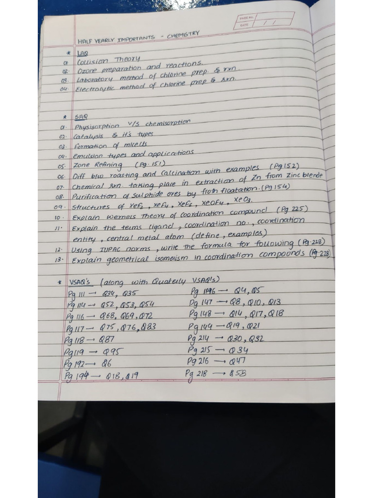 Chemistry Imp | PDF