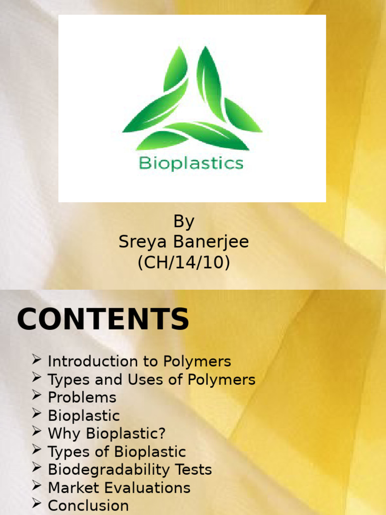 Understanding Bioplastics and Their Impact | PDF
