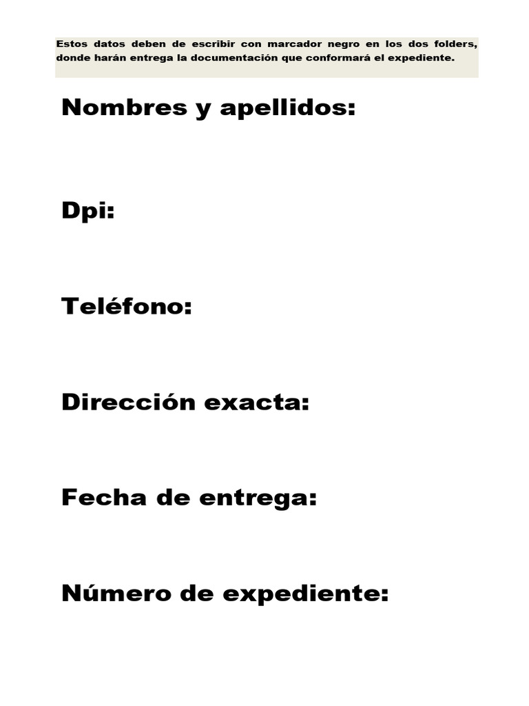 Cómo rotular un folder correctamente | PDF