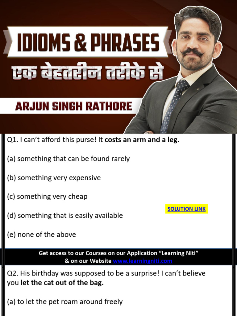 30 March IDIOMS AND PHRASES | PDF