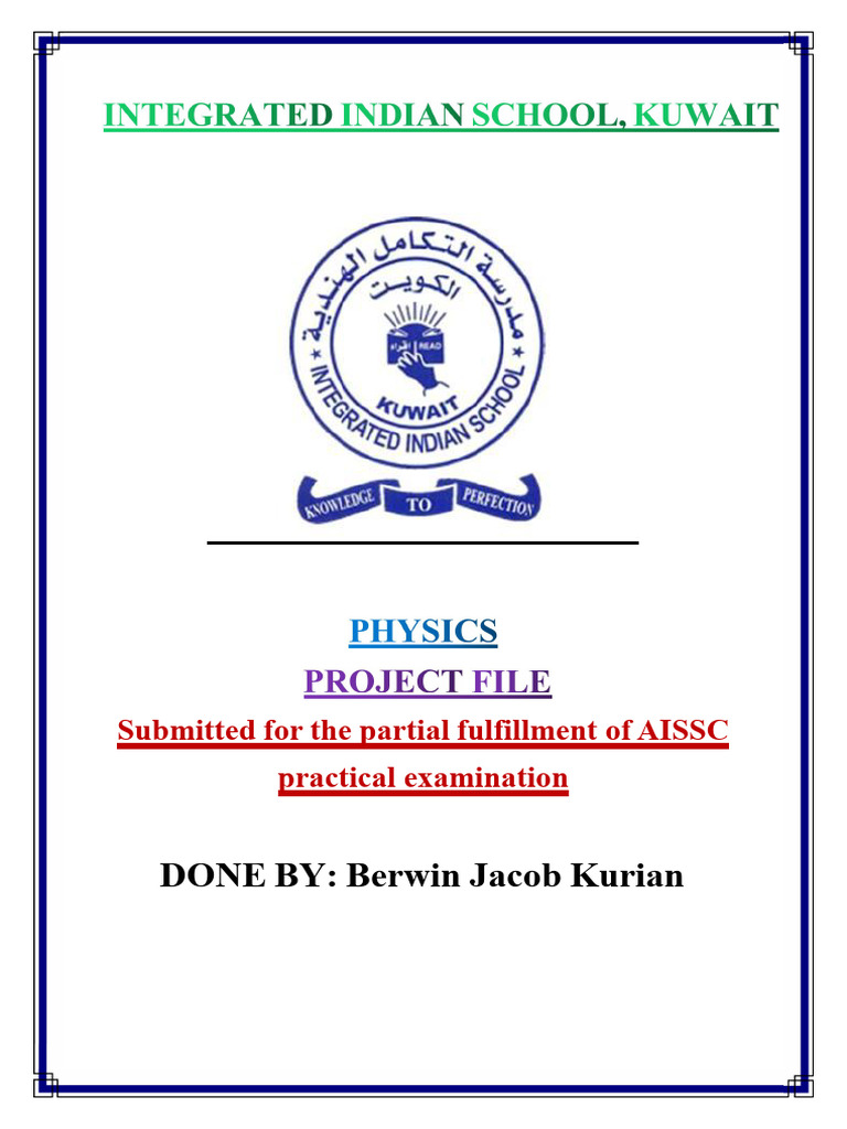 Berwin's Physics Project On AC Generator Cbse 2024-25 | PDF | Electric ...