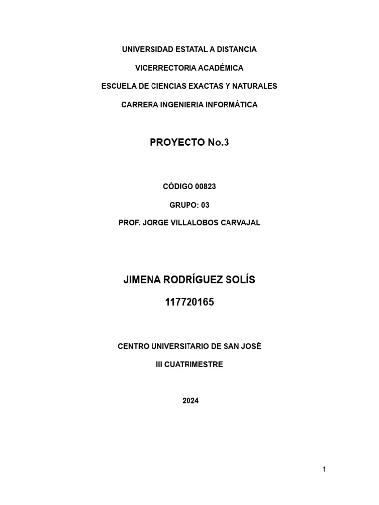 Proyecto3 | PDF | Ingeniería Informática | Electrónica