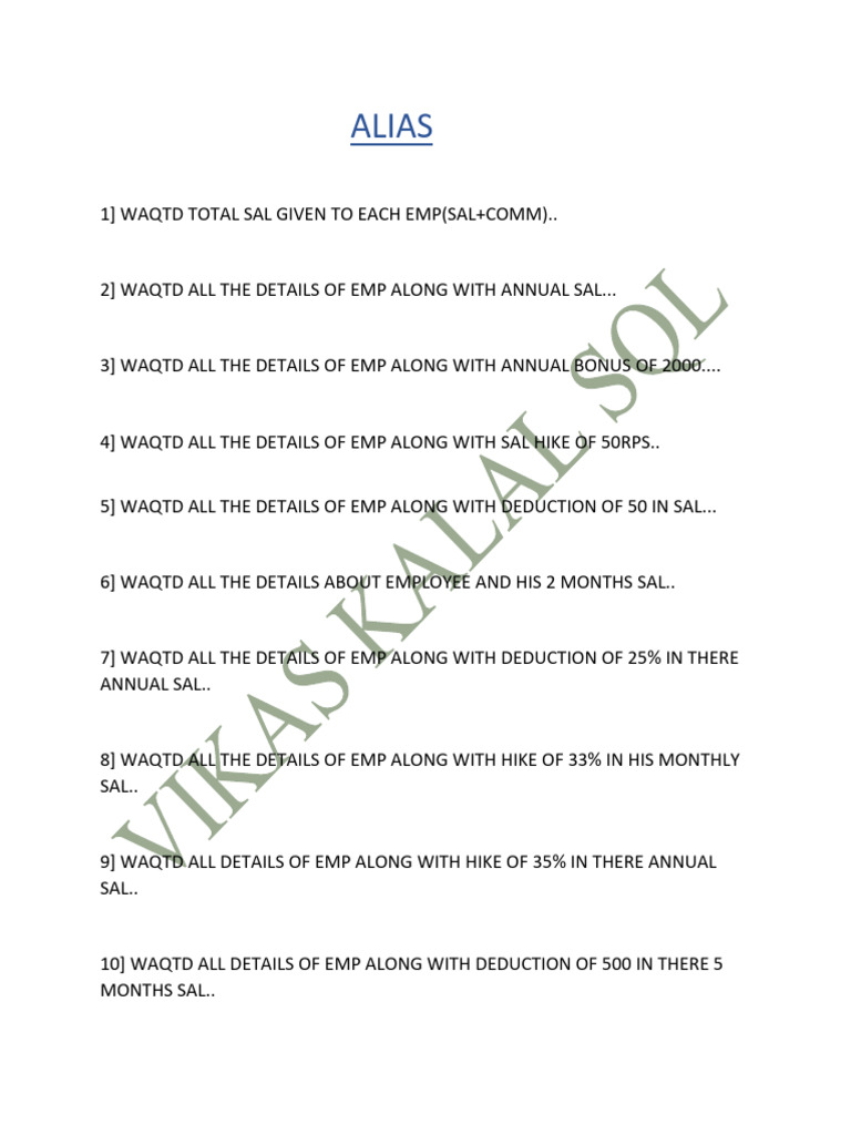 ALIAS | PDF