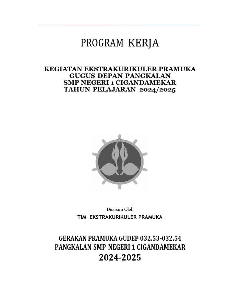 PROGRAM KERJA PRAMUKA SMPCGM 2425 ok | PDF
