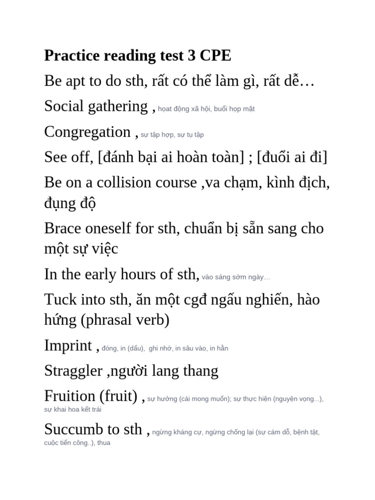 Practice Reading Test 3 CPE | PDF