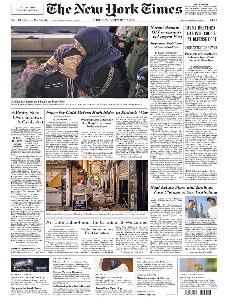 The New York Times - December 12, 2024 | PDF