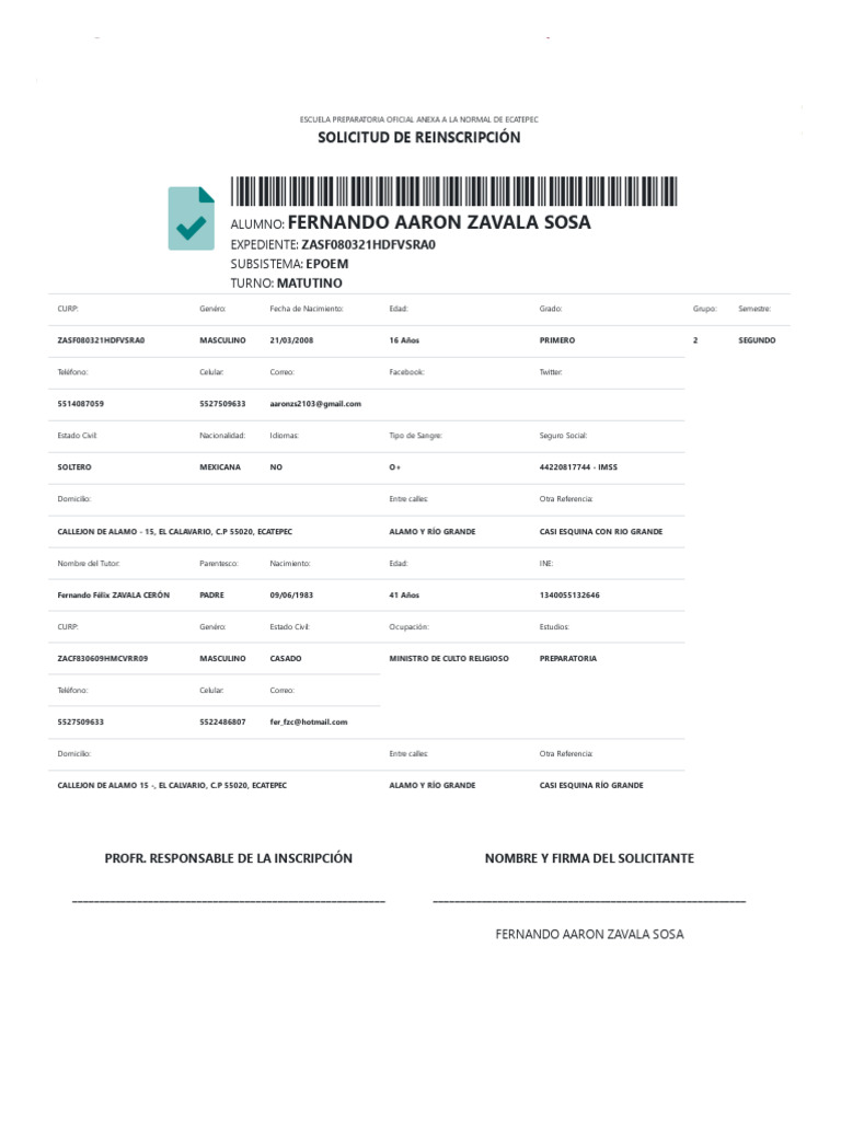 Mige - Sems Edoméx | PDF