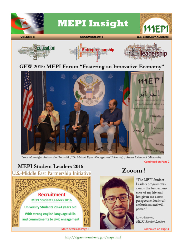 MEPI - Newsletter - December 2015 | PDF | Algeria