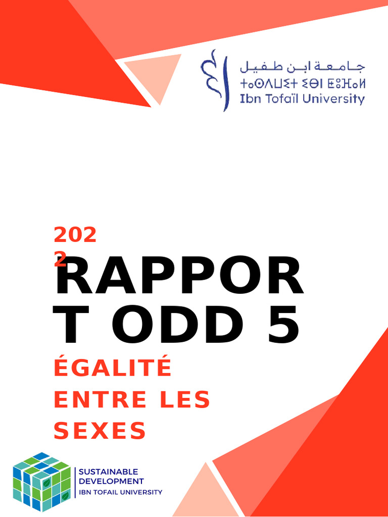 Rapport sur l'ODD 5 : Égalité des sexes | PDF | Entrepreneuriat