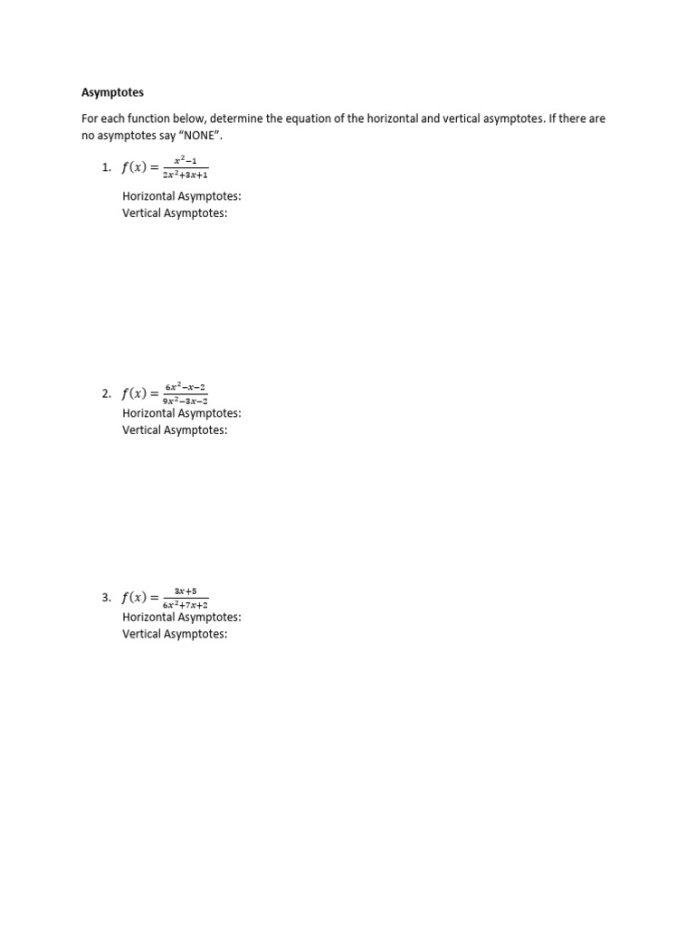 Math 103 2023 24 More Practice Problems 1 2 Pdf Asymptote
