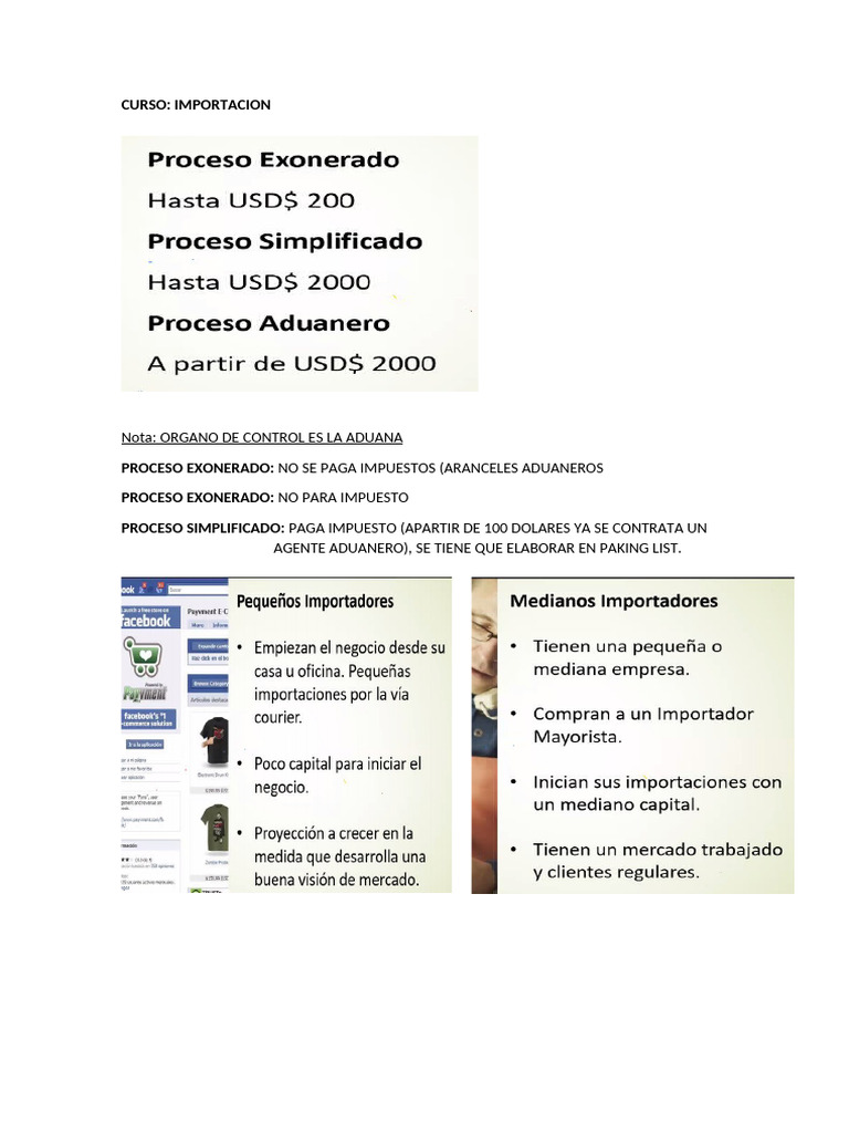 Taller de Importacion-Basico | PDF