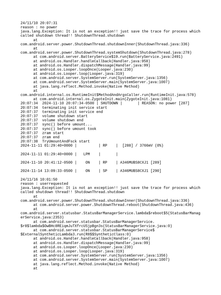 Poweroffresetreasonbackup Pdf Java Programming Language 7604