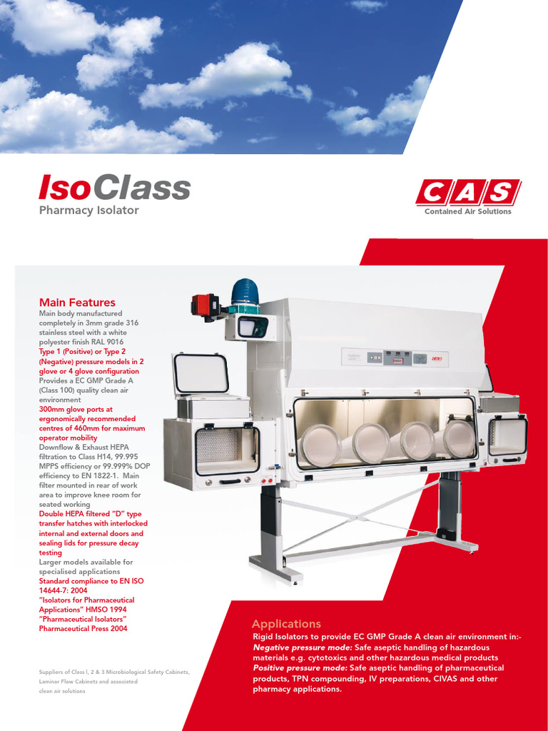 Contained Air Solutions Isolator Data Sheet | PDF