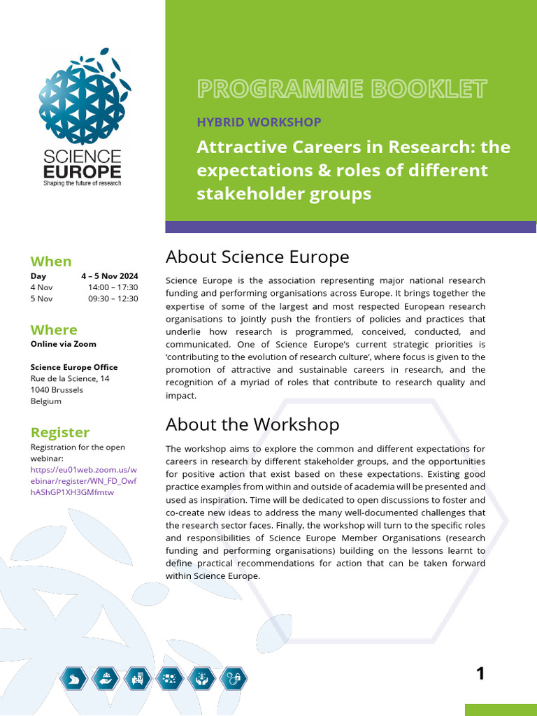 HYBRID WORKSHOP Attractive Careers in Research: The Expectations ...