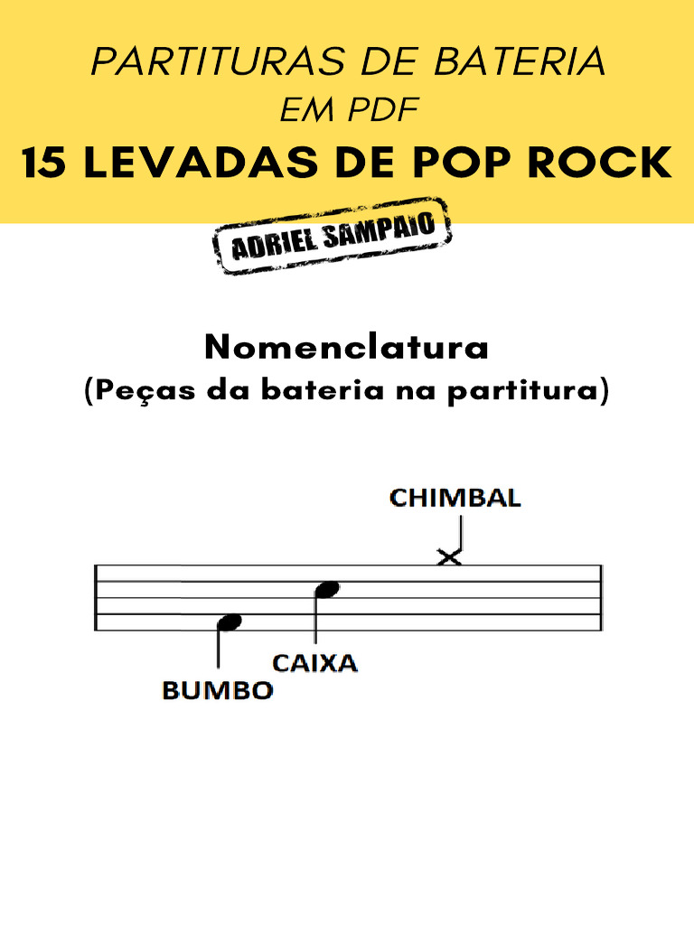 Partituras de Bateria Pop Rock | PDF