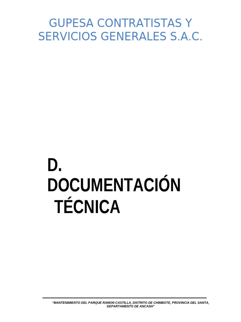 4.0. SEPARADORES DOCUMENTACION TECNICA | PDF